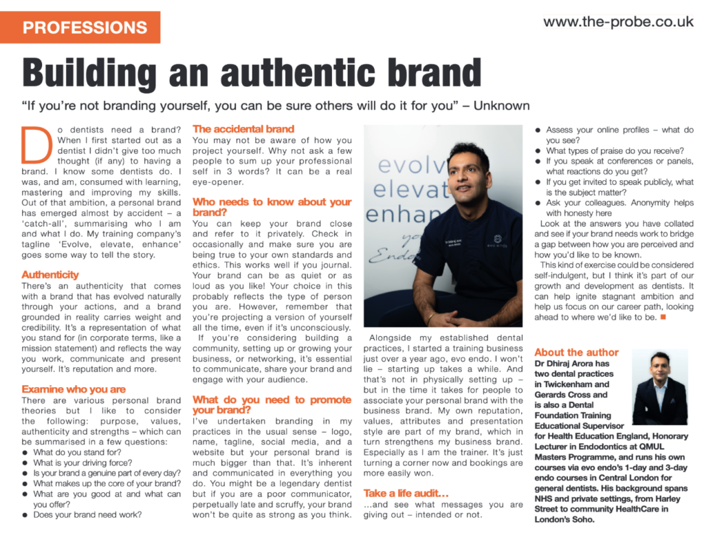 Building an authentic brand - Evo Endo by Dr Dhiraj Arora